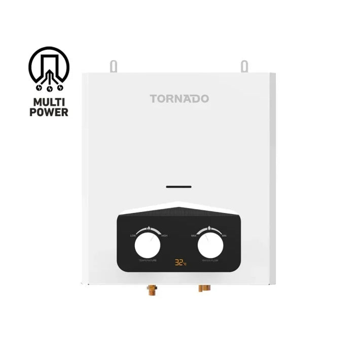 TORNADO 6 Liter Gas Water Heater Gas White GH-MP6SN-W – Smart Shop